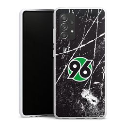 DeinDesign Galaxy A52s 5G Handy Silikon H&uuml;lle Case wei&szlig; Handyh&uuml;lle Coat Of Arms H96 Hannover 96 Silikon Case