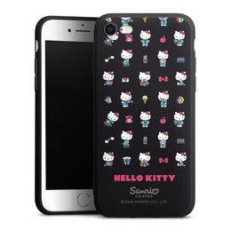 DeinDesign iPhone SE (2020) Handy Premium Silikon H&uuml;lle Handyh&uuml;lle schwarz Case Merchandise Kindheit Hello Kitty Silikon Premium Case