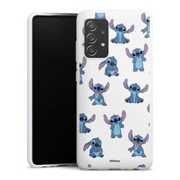 DeinDesign Galaxy A52s 5G Handy Silikon H&uuml;lle Case wei&szlig; Handyh&uuml;lle Lilo & Stitch Disney Official Licensed Product Silikon Case