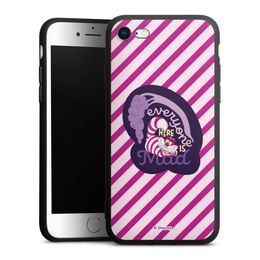 DeinDesign iPhone SE (2020) Handy Premium Silikon H&uuml;lle Handyh&uuml;lle schwarz Case Alice In Wonderland Disney Grinning Cat Silikon Premium Case