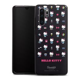 DeinDesign Huawei P30 Pro Handy Silikon H&uuml;lle Case schwarz Handyh&uuml;lle Kindheit Merchandise Hello Kitty