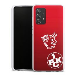 DeinDesign Galaxy A52s 5G Handy Silikon H&uuml;lle Case wei&szlig; Handyh&uuml;lle 1. Fc Kaiserslautern Devil Official Licensed Product Silikon Case