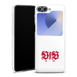 DeinDesign Galaxy Z Flip 7 FE Handy Hard Case Schutzh&uuml;lle transparent Smartphone Handy H&uuml;lle Vfb Stuttgart Lettering Official Licensed Product Hard Case