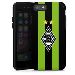 DeinDesign iPhone SE (2020) Handy Panzer Handyh&uuml;lle robuste Outdoor H&uuml;lle Schutzh&uuml;lle gl&auml;nzend Borussia M&ouml;nchengladbach Gladbach Stripes Tough Case
