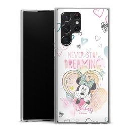 DeinDesign Galaxy S22 Ultra Handy Silikon H&uuml;lle Case transparent Handyh&uuml;lle Official Licensed Product Minnie Mouse Disney Silikon Case