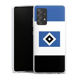 DeinDesign Galaxy A52s 5G Handy Silikon H&uuml;lle Case wei&szlig; Handyh&uuml;lle Hamburger Sv Bundesliga Official Licensed Product Silikon Case