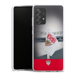 DeinDesign Galaxy A52s 5G Handy Silikon H&uuml;lle Case wei&szlig; Handyh&uuml;lle Vfb Stuttgart Bundesliga Official Licensed Product Silikon Case