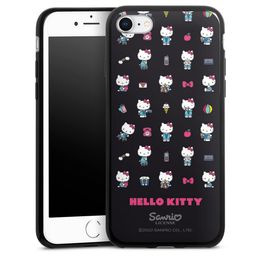 DeinDesign iPhone SE (2020) Handy Slim Case extra d&uuml;nn Silikon Handyh&uuml;lle schwarz H&uuml;lle Merchandise Kindheit Hello Kitty Silikon Slim Case