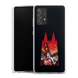 DeinDesign Galaxy A52s 5G Handy Silikon H&uuml;lle Case wei&szlig; Handyh&uuml;lle Official Licensed Product 1. Fc K&ouml;ln Cologne Cathedral Silikon Case