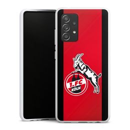 DeinDesign Galaxy A52s 5G Handy Silikon H&uuml;lle Case wei&szlig; Handyh&uuml;lle Billy Goat Hennes Official Licensed Product 1. Fc K&ouml;ln Silikon Case