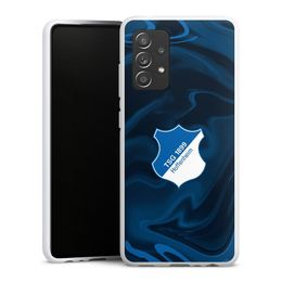 DeinDesign Galaxy A52s 5G Handy Silikon H&uuml;lle Case wei&szlig; Handyh&uuml;lle Official Licensed Product Jersey Tsg 1899 Hoffenheim Silikon Case