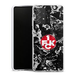 DeinDesign Galaxy A52s 5G Handy Silikon H&uuml;lle Case wei&szlig; Handyh&uuml;lle Coat Of Arms 1. Fc Kaiserslautern Muster Silikon Case
