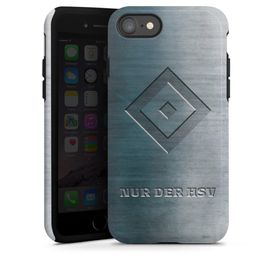 DeinDesign iPhone SE (2020) Handy Panzer Handyh&uuml;lle robuste Outdoor H&uuml;lle Schutzh&uuml;lle gl&auml;nzend Hsv Metallic Look Hamburger Sv Tough Case