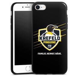 DeinDesign iPhone SE (2020) Handy Slim Case extra d&uuml;nn Silikon Handyh&uuml;lle schwarz H&uuml;lle Ice Hockey Sports Krefeld Pinguine Silikon Slim Case