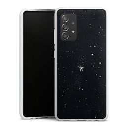 DeinDesign Galaxy A52s 5G Handy Silikon H&uuml;lle Case wei&szlig; Handyh&uuml;lle Space Astronaut Weltall Silikon Case
