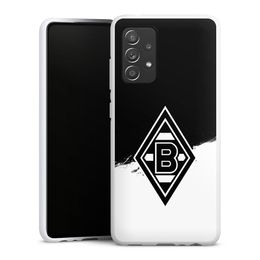DeinDesign Galaxy A52s 5G Handy Silikon H&uuml;lle Case wei&szlig; Handyh&uuml;lle Borussia M&ouml;nchengladbach Bmg Gladbach Silikon Case