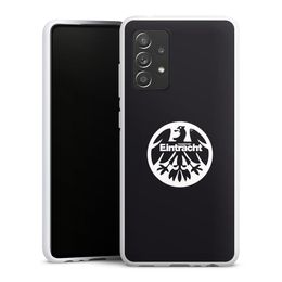 DeinDesign Galaxy A52s 5G Handy Silikon H&uuml;lle Case wei&szlig; Handyh&uuml;lle Logo Eintracht Frankfurt Eagle Silikon Case