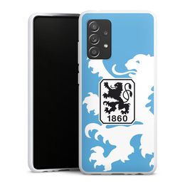 DeinDesign Galaxy A52s 5G Handy Silikon H&uuml;lle Case wei&szlig; Handyh&uuml;lle Coat Of Arms Tsv 1860 M&uuml;nchen Official Licensed Product Silikon Case