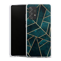DeinDesign Galaxy A52s 5G Handy Silikon H&uuml;lle Case wei&szlig; Handyh&uuml;lle Elisabeth Fredriksson Gold & Copper Stone Silikon Case