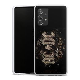 DeinDesign Galaxy A52s 5G Handy Silikon H&uuml;lle Case wei&szlig; Handyh&uuml;lle Acdc Official Licensed Product Rock Or Bust Silikon Case