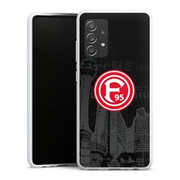 DeinDesign Galaxy A52s 5G Handy Silikon H&uuml;lle Case wei&szlig; Handyh&uuml;lle Official Licensed Product Logo Fortuna D&uuml;sseldorf Silikon Case