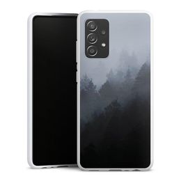 DeinDesign Galaxy A52s 5G Handy Silikon H&uuml;lle Case wei&szlig; Handyh&uuml;lle Tree Nature Kunst Silikon Case