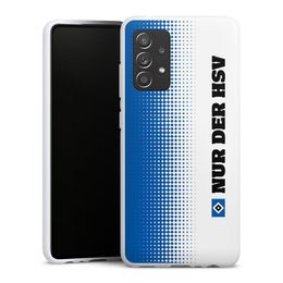 DeinDesign Galaxy A52s 5G Handy Silikon H&uuml;lle Case wei&szlig; Handyh&uuml;lle Hsv Logo Transparent Silikon Case