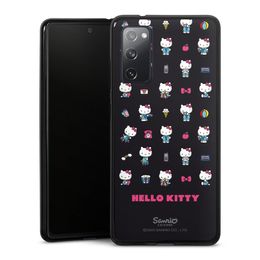DeinDesign Galaxy S20 FE Handy Silikon H&uuml;lle Case schwarz Handyh&uuml;lle Kindheit Merchandise Hello Kitty