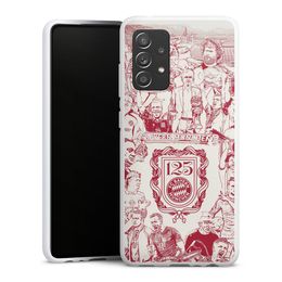 DeinDesign Galaxy A52s 5G Handy Silikon H&uuml;lle Case wei&szlig; Handyh&uuml;lle Fcb 125 Jahre Fc Bayern M&uuml;nchen Official Licensed Product Silikon Case
