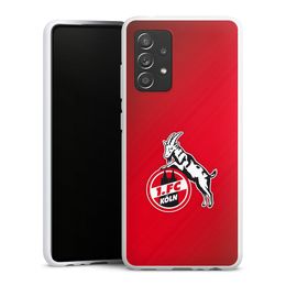 DeinDesign Galaxy A52s 5G Handy Silikon H&uuml;lle Case wei&szlig; Handyh&uuml;lle Effzeh Official Licensed Product 1. Fc K&ouml;ln Silikon Case