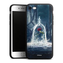 DeinDesign iPhone SE (2020) Handy Premium Silikon H&uuml;lle Handyh&uuml;lle schwarz Case The Beauty And The Beast Disney Princess Rose Silikon Premium Case