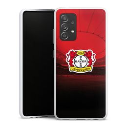 DeinDesign Galaxy A52s 5G Handy Silikon H&uuml;lle Case wei&szlig; Handyh&uuml;lle Official Licensed Product Stadium Bayer 04 Leverkusen Silikon Case