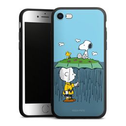 DeinDesign iPhone SE (2020) Handy Premium Silikon H&uuml;lle Handyh&uuml;lle schwarz Case Children Snoopy Peanuts Silikon Premium Case