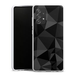 DeinDesign Galaxy A52s 5G Handy Silikon H&uuml;lle Case wei&szlig; Handyh&uuml;lle Abstract Muster Geometric Silikon Case