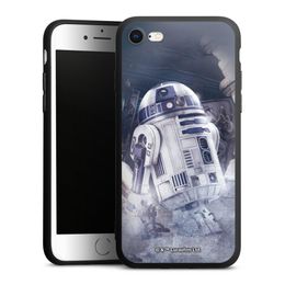 DeinDesign iPhone SE (2020) Handy Premium Silikon H&uuml;lle Handyh&uuml;lle schwarz Case Star Wars Merchandise Robot Silikon Premium Case