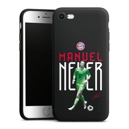 DeinDesign iPhone SE (2020) Handy Premium Silikon H&uuml;lle Handyh&uuml;lle schwarz Case Fc Bayern M&uuml;nchen Manuel Neuer Official Licensed Product Silikon Premium Case