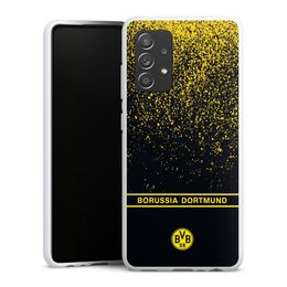 DeinDesign Galaxy A52s 5G Handy Silikon H&uuml;lle Case wei&szlig; Handyh&uuml;lle Ombre Borussia Dortmund Bvb Silikon Case