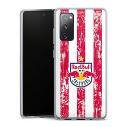 DeinDesign Galaxy S20 FE 5G Handy Silikon H&uuml;lle Case transparent Handyh&uuml;lle Stripes Fc Red Bull Salzburg Official Licensed Product Silikon Case