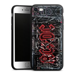 DeinDesign iPhone SE (2020) Handy Premium Silikon H&uuml;lle Handyh&uuml;lle schwarz Case Acdc Merchandise Official Licensed Product Silikon Premium Case