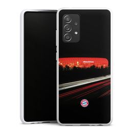 DeinDesign Galaxy A52s 5G Handy Silikon H&uuml;lle Case wei&szlig; Handyh&uuml;lle Fcb Fc Bayern M&uuml;nchen Stadium Silikon Case