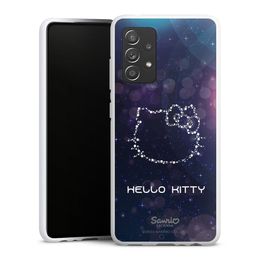 DeinDesign Galaxy A52s 5G Handy Silikon H&uuml;lle Case wei&szlig; Handyh&uuml;lle Hello Kitty Merchandise Weltall Silikon Case