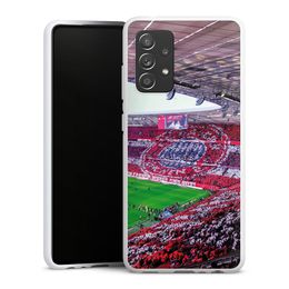 DeinDesign Galaxy A52s 5G Handy Silikon H&uuml;lle Case wei&szlig; Handyh&uuml;lle Stadium Fcb Fc Bayern M&uuml;nchen Silikon Case