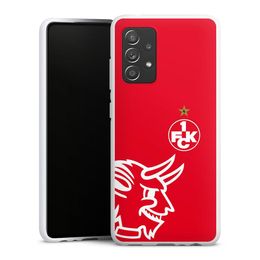 DeinDesign Galaxy A52s 5G Handy Silikon H&uuml;lle Case wei&szlig; Handyh&uuml;lle Star Devil 1. Fc Kaiserslautern Silikon Case