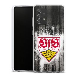 DeinDesign Galaxy A52s 5G Handy Silikon H&uuml;lle Case wei&szlig; Handyh&uuml;lle Official Licensed Product Vfb Stuttgart Bundesliga Silikon Case