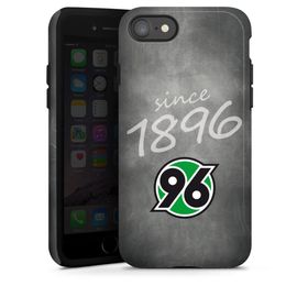 DeinDesign iPhone SE (2022) Handy Panzer Handyh&uuml;lle robuste Outdoor H&uuml;lle Schutzh&uuml;lle gl&auml;nzend Hannover 96 H96 Official Licensed Product Tough Case