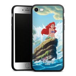 DeinDesign iPhone SE (2022) Handy Premium Silikon H&uuml;lle Handyh&uuml;lle schwarz Case Official Licensed Product Mermaid Arielle Die Meerjungfrau Silikon Premium Case