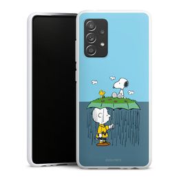 DeinDesign Galaxy A52s 5G Handy Silikon H&uuml;lle Case wei&szlig; Handyh&uuml;lle Peanuts Snoopy Children Silikon Case