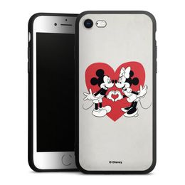 DeinDesign iPhone SE (2020) Handy Premium Silikon H&uuml;lle Handyh&uuml;lle schwarz Case Disney Heart Silikon Premium Case