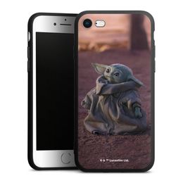 DeinDesign iPhone SE (2020) Handy Premium Silikon H&uuml;lle Handyh&uuml;lle schwarz Case Baby Yoda Star Wars The Child Silikon Premium Case
