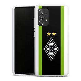 DeinDesign Galaxy A52s 5G Handy Silikon H&uuml;lle Case wei&szlig; Handyh&uuml;lle Logo Borussia M&ouml;nchengladbach Gladbach Silikon Case